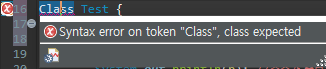 [JAVA] Syntax error on token "Class", class expected 에러