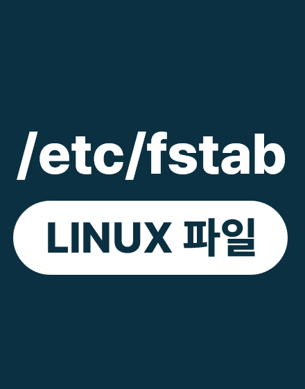 /etc/fstab (mount 설정 파일)