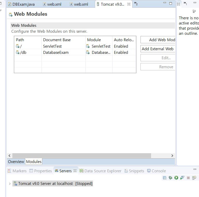 Could not publish server configuration for Tomcat v9.0 Server at localhost. Multiple Contexts ...