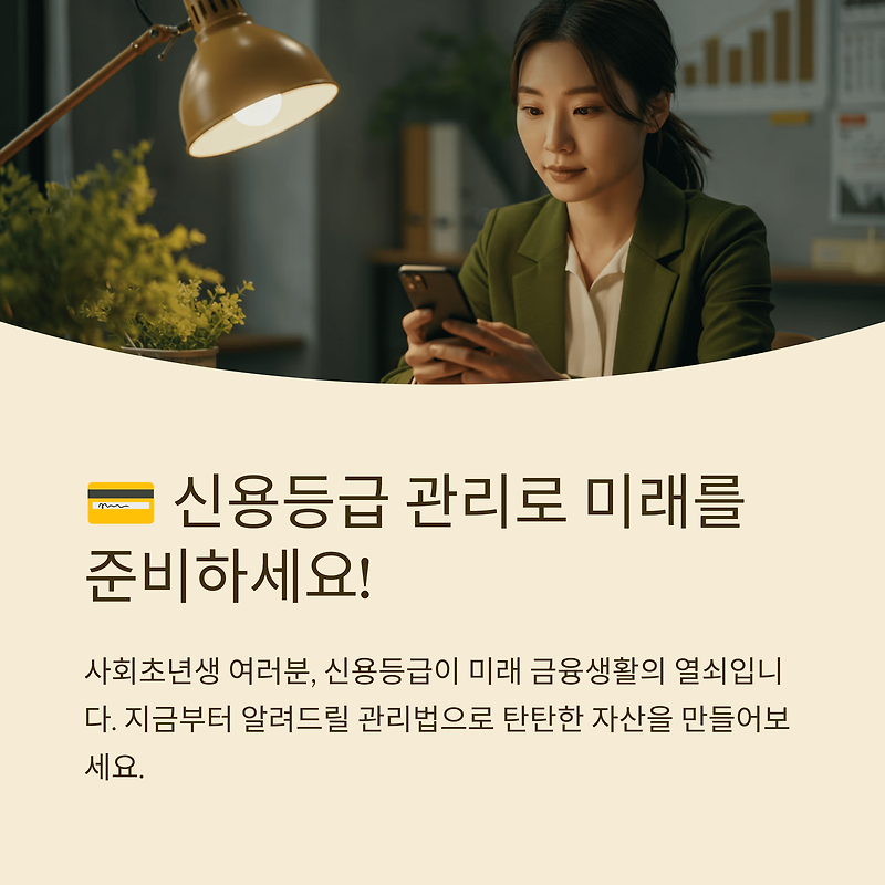 💳 신용등급 높이는 사회초년생 자산관리법