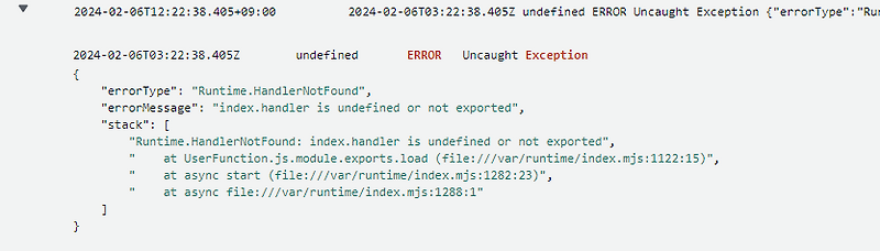 [AWS] lambda 'index.handler is undefined or not exported' 에러 해결 :: IT즈니
