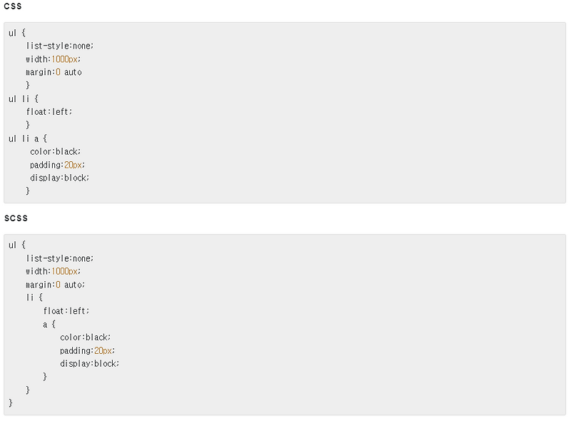 css 전처리기(scss, sass) 종류와 사용법에 대해 알아보자