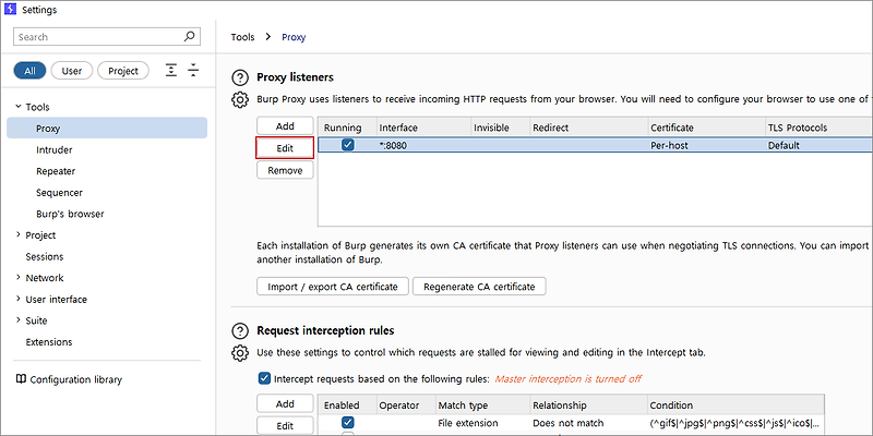 버프스위트(Burp Suite)를 활용한 모의해킹 - IOS 연결