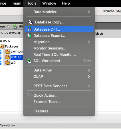 SqlDeveloper에서 DB 비교하기 — XL-Shine
