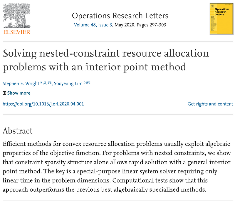 Operations Research Letters