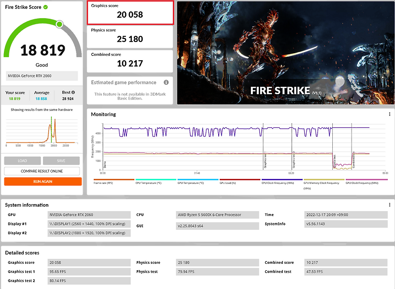 NamuYa Factory :: RTX 2060 3DMark Fire Strike benchmarks score (with ...