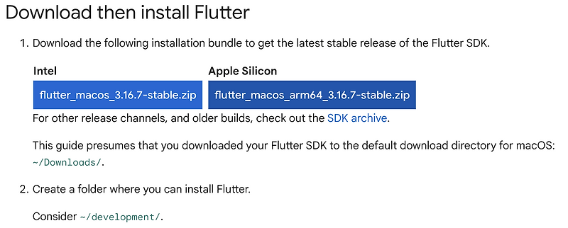 Flutter 개발 환경 구축 (Mac)