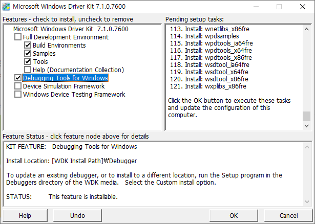 Windows Driver Kit Version 7.1.0 설치 및 다운로드 링크
