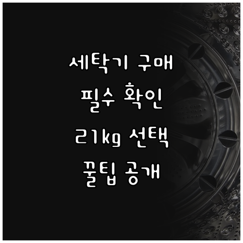 삼성 그랑데 AI 세탁기 21kg 구매 전 확인해야 할 사항