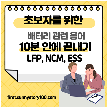 초보자를 위한 배터리 관련 용어 10분 안에 끝내기: LFP, NCM, ESS