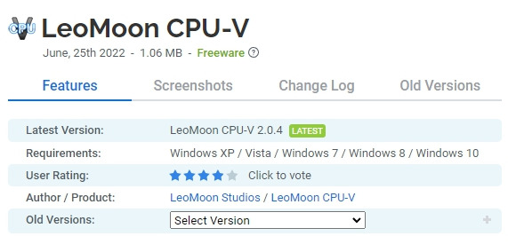 LeoMoon CPU-V 무료 다운로드