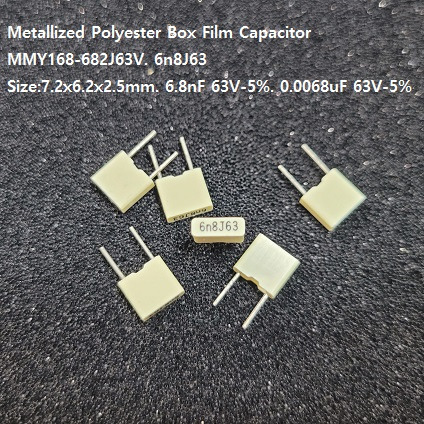 MMY 168 682J 63V. 6n8J63. MMY 168 682K 63V. 6n8K63. Metallized ...