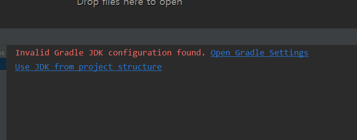 Invalid Gradle JDK configuration found. 오류