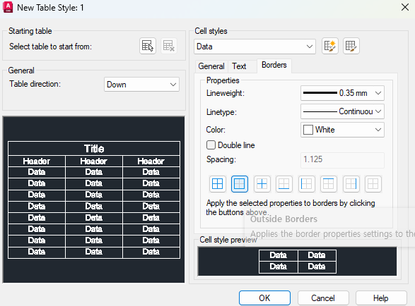 [CAD] table, dimscale, plot — IMFG