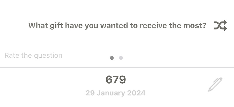 Question Diary 240129MON: Q679