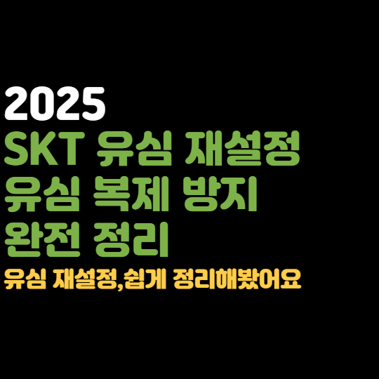 2025 SKT 유심 재설정 도입! 유심 복제 방지 완전 정리