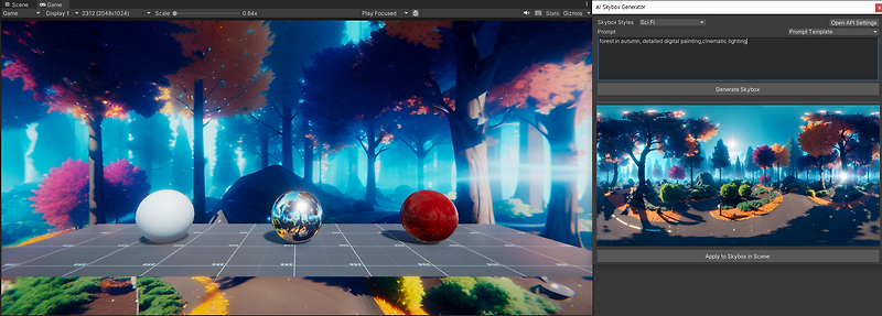 CatDarkGames. Game Dev Story :: AI Skybox Generator