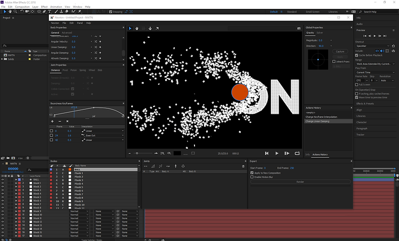 애프터이펙트 플러그인 뉴턴사용 설명서 ( Adobe After Effects _ Newton)