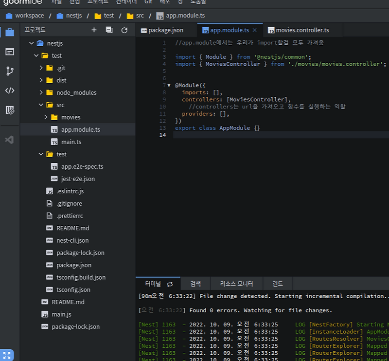 Nest js정리(Controller, Decorator)