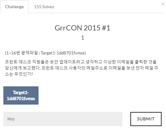 [DigitalForensic with CTF] GrrCON 2015 #1(1)