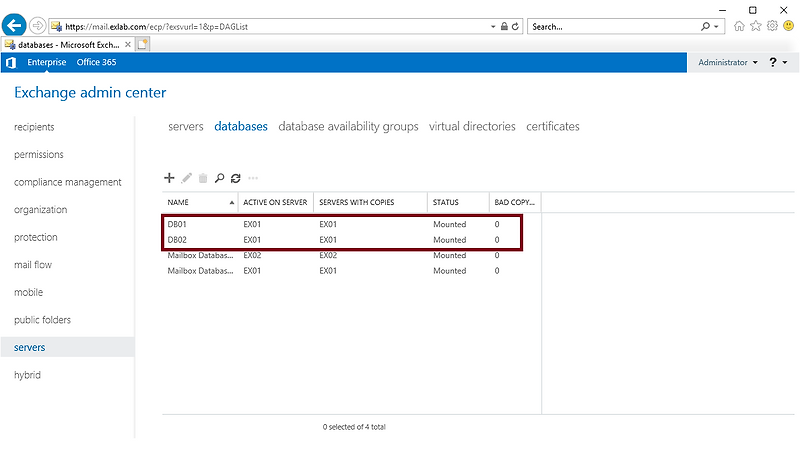 Exchange 2019 Database Availability Group(DAG) 구성하기 - (2)
