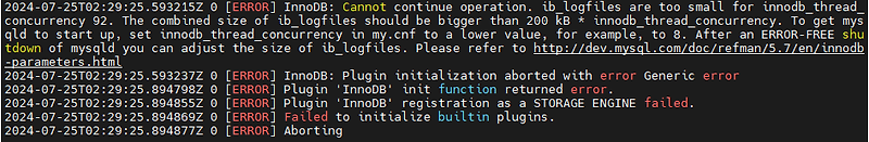 [MySQL] Job for mysql.server.service failed because the control process exited with error code.