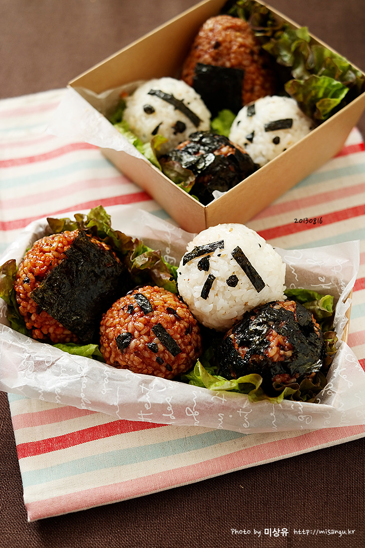 초간단 참치 캐릭터 주먹밥 만드는법