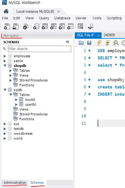 MySQL_Navigator (네비게이터), INSTANCE, PERFORMANCE