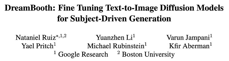 DreamBooth: FineTuning Text-to-Image Diffusion Models for Subject ...