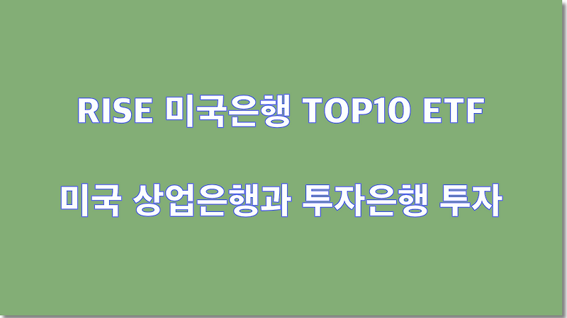 RISE 미국은행 TOP10 ETF - 미국 상업은행과 투자은행 투자