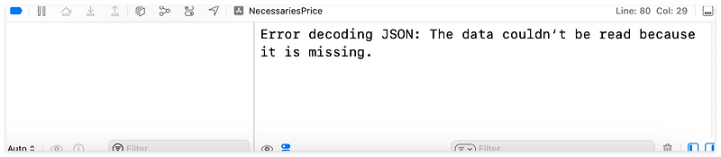 [Swift] Error decoding JSON: The data couldn’t be read because it is missing 오류 및 해결방법