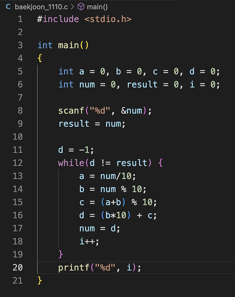 [백준]1110번_더하기 사이클