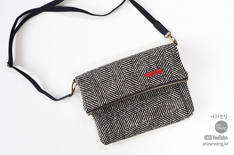 폴드오버 크로스백 만들기/영상/도안/Fold over Bag Tutorial