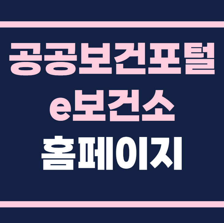 공공보건포털 e보건소 홈페이지 바로가기 www.e-health.go.kr