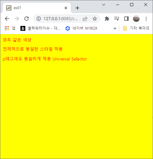 11주차 - jsp&css(1) Universal Selector