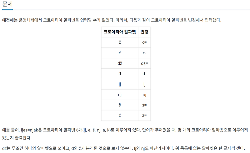 [백준 Java] 심화 1 - 2941번: 크로아티아 알파벳 — 백엔드 공부