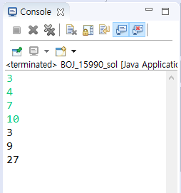 [DP 연습] BOJ_15990 1, 2, 3 더하기 5 (S2)