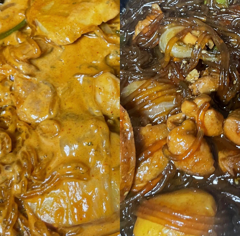 두찜🐔 로제 찜닭 간장 찜닭 맛 리뷰