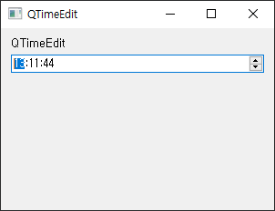 31. QTimeEdit