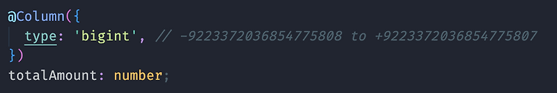 [TypeORM] bigint가 string으로 변환될 때