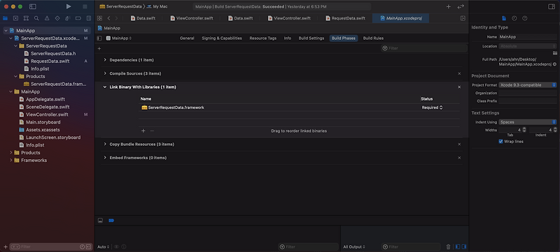 Xcode Dependencies - 종속
