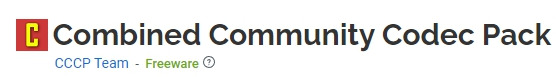 Combined Community Codec Pack 무료 다운로드