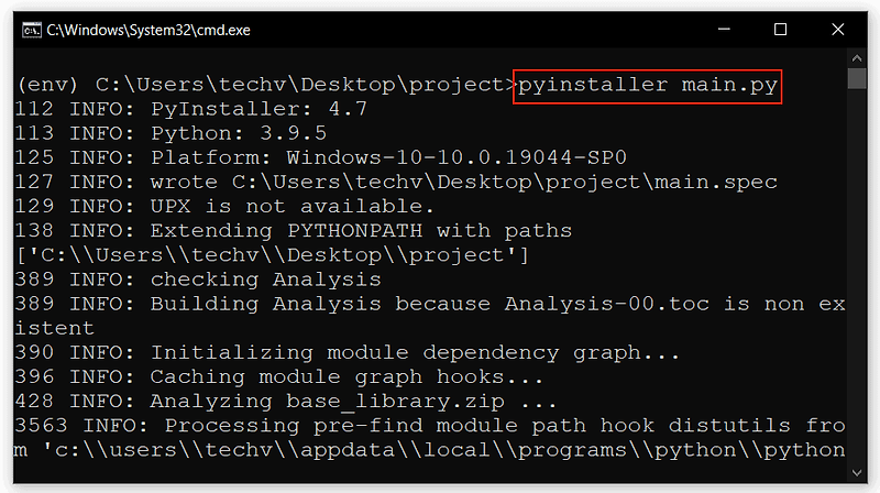 Python 스크립트 실행파일 패키징하여 인터프리터 없이 독립적인 실행