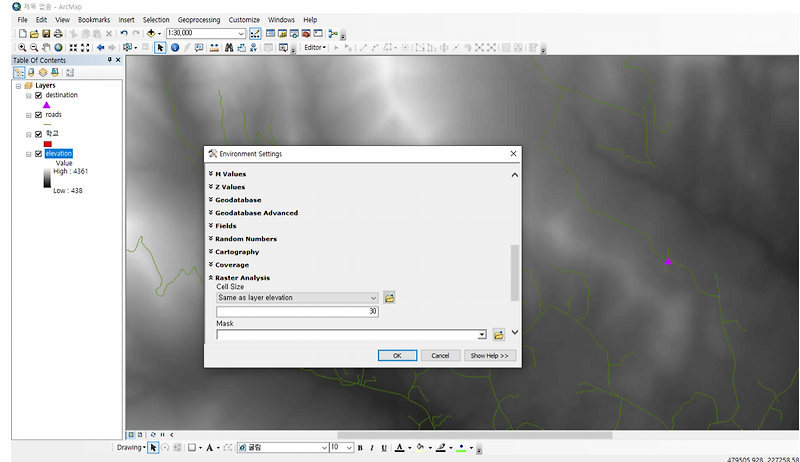 [ARC-GIS] Cost Distance 툴을 활용한 최적입지선정