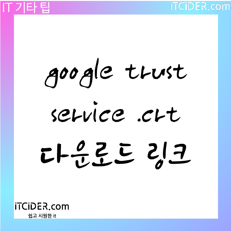 google trust service ssl aia .crt 다운로드