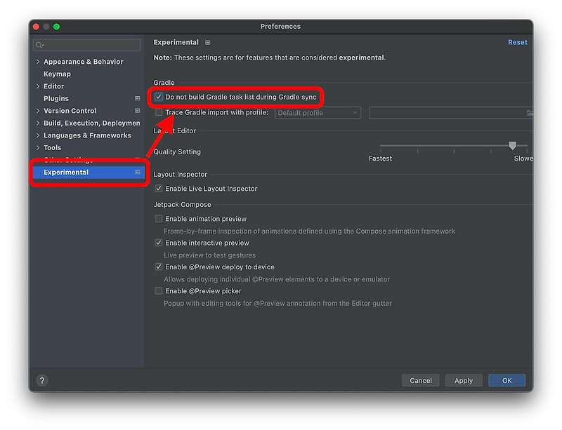 Gradle > buildTypes 설정