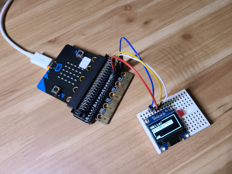 [micro:bit] 마이크로비트 - I2C를 사용하여 OLED 디스플레이