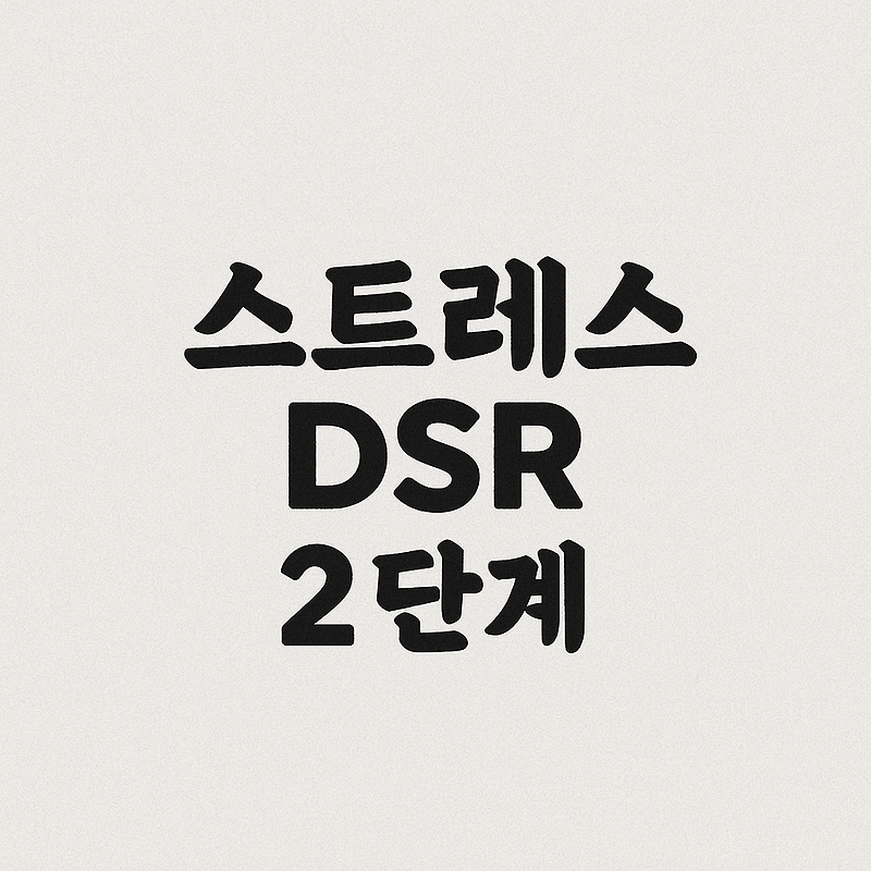 스트레스 DSR 2단계(~2025년 6월 시행) 파헤쳐 보기