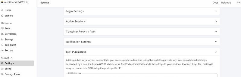 [RunPod] GPU 할당 및 SSH 접속 방법 (key생성 방법 포함)
