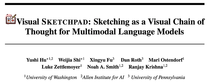 Visual SKETCHPAD: Sketching as a Visual Chain of Thought for Multimodal Language Models